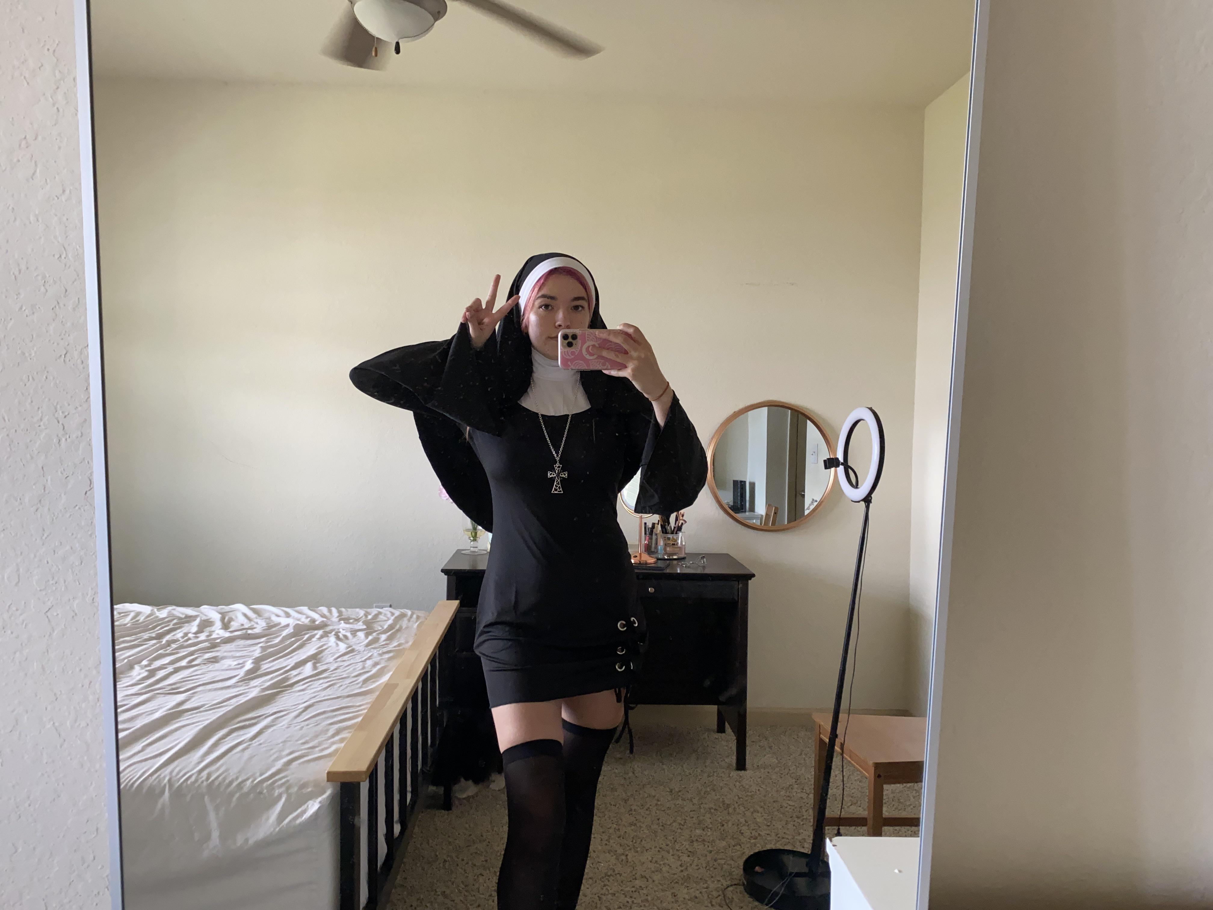 Sexy nun in nylon stockings.. | Scrolller