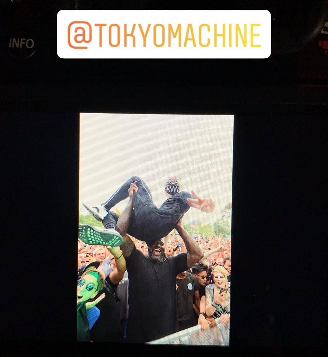Shaq holding Tokyo Machine | Scrolller