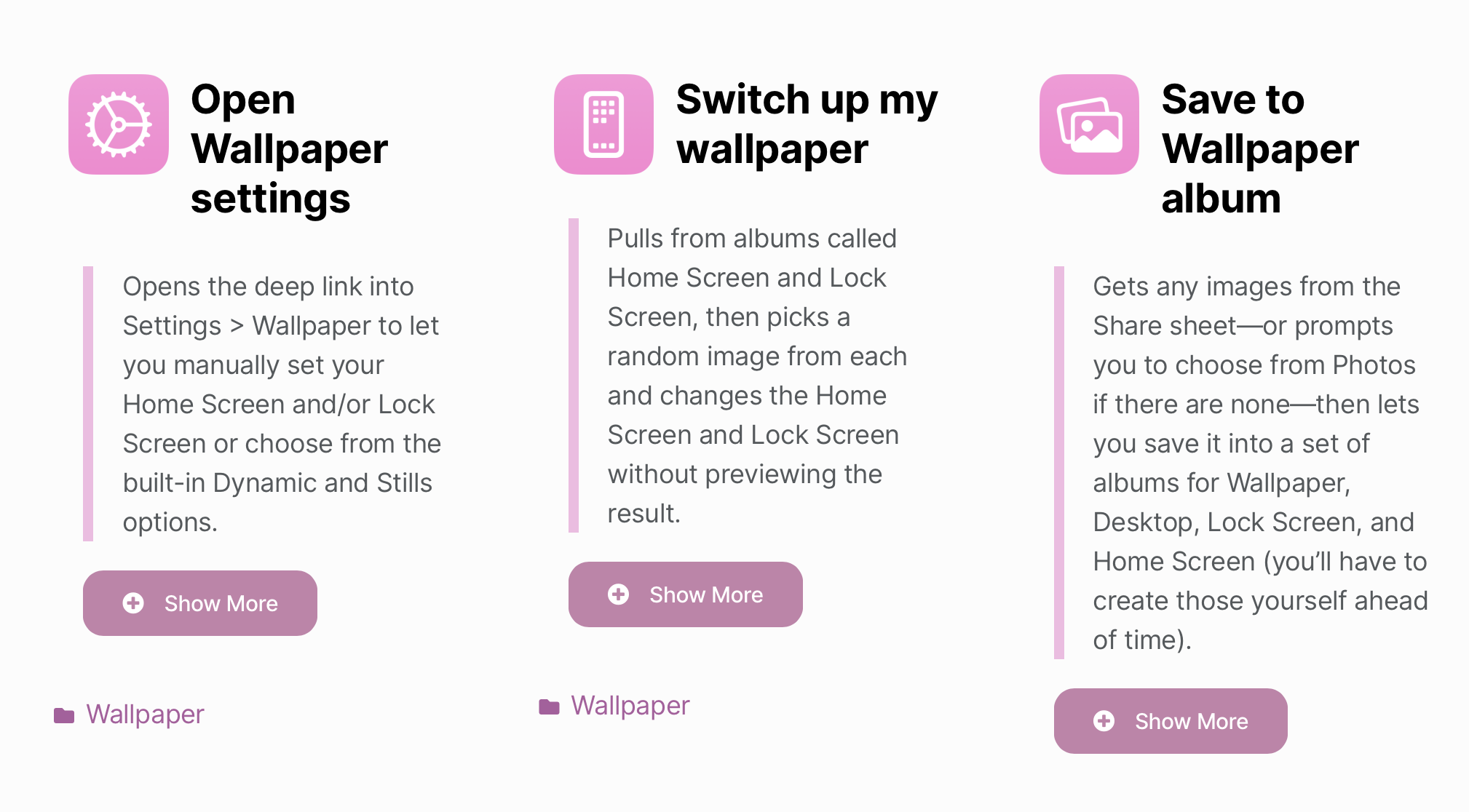 Shared a set of "Set Wallpaper" shortcuts | Scrolller