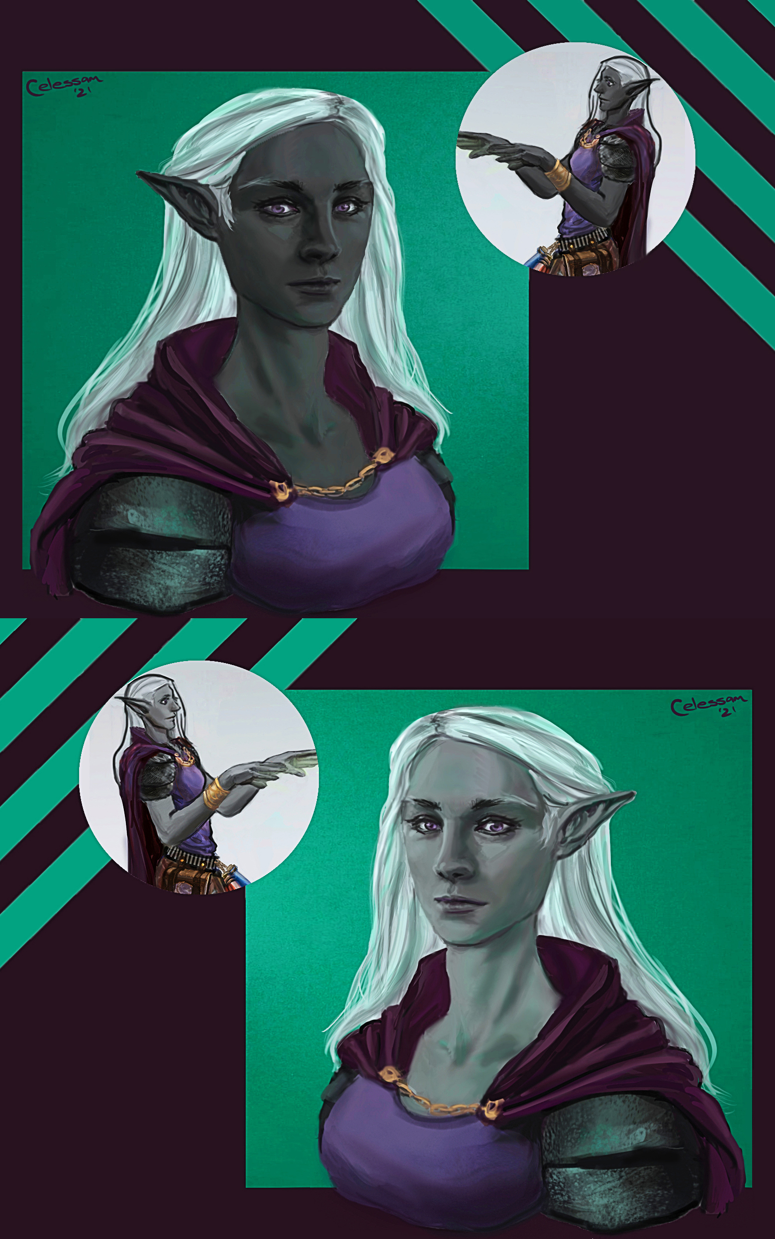 Shava, drow warlock [bust commission] | Scrolller