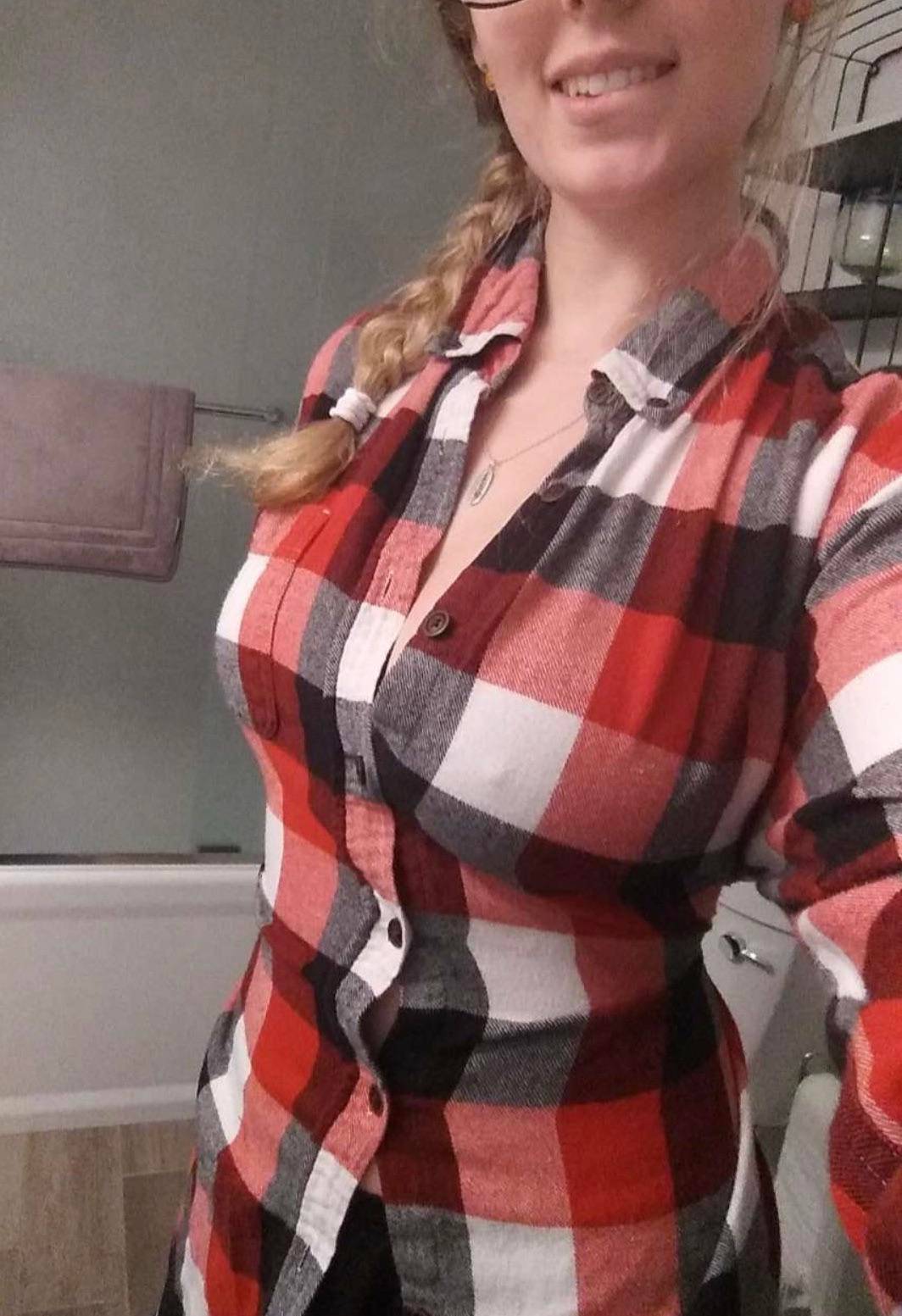 She stole my flannel now she’s teasing me. | Scrolller