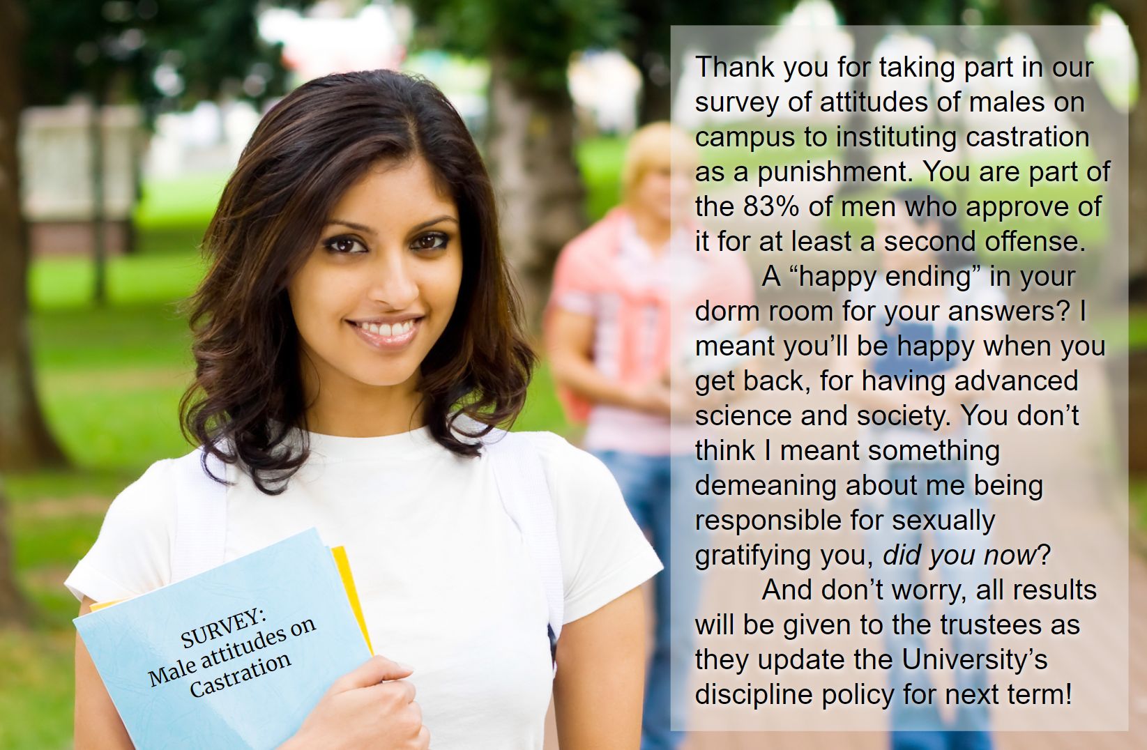 She thanks you for answering her survey | Scrolller