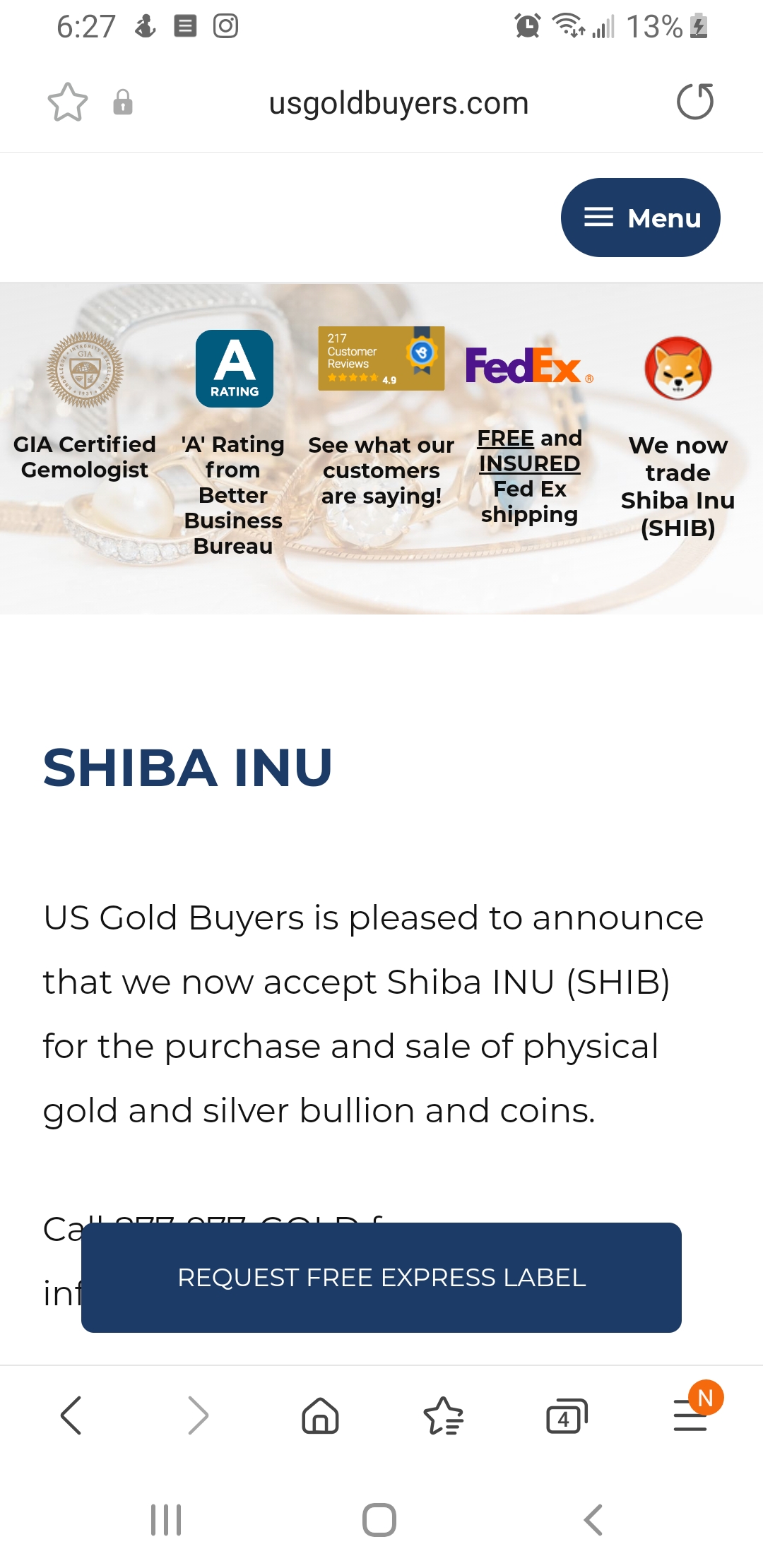 shiba accepted as a form of payment. | Scrolller
