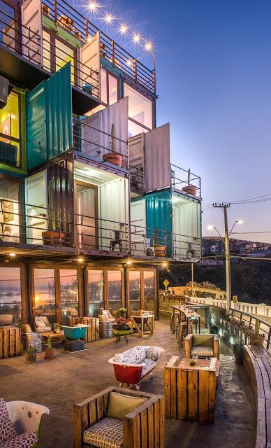 Shipping Container Hotel Winebox Valparaiso, Chile | Scrolller