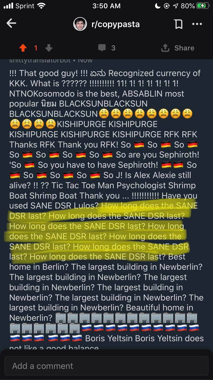 Shittytranslatorbot asking the real questions here. | Scrolller