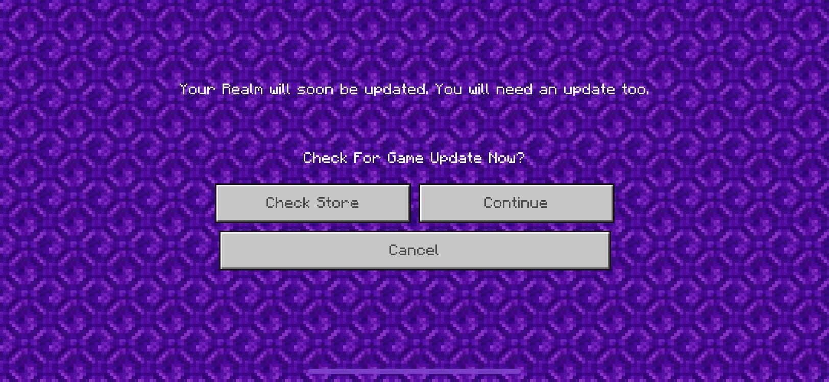 Should I press continue or check store? I am the realm owner by the way. | Scrolller