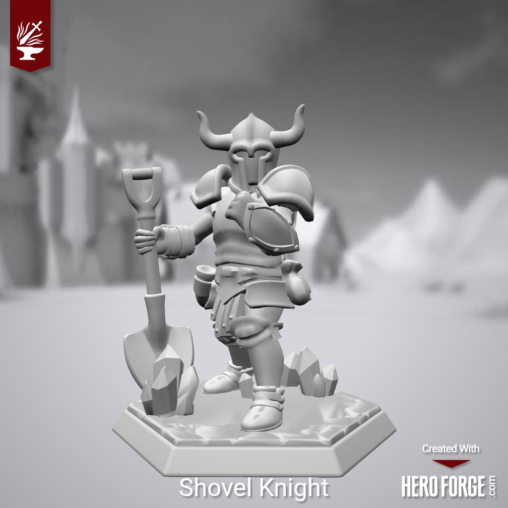 Shovel Knight as a DND piece ( Made in Hero Forge) | Scrolller