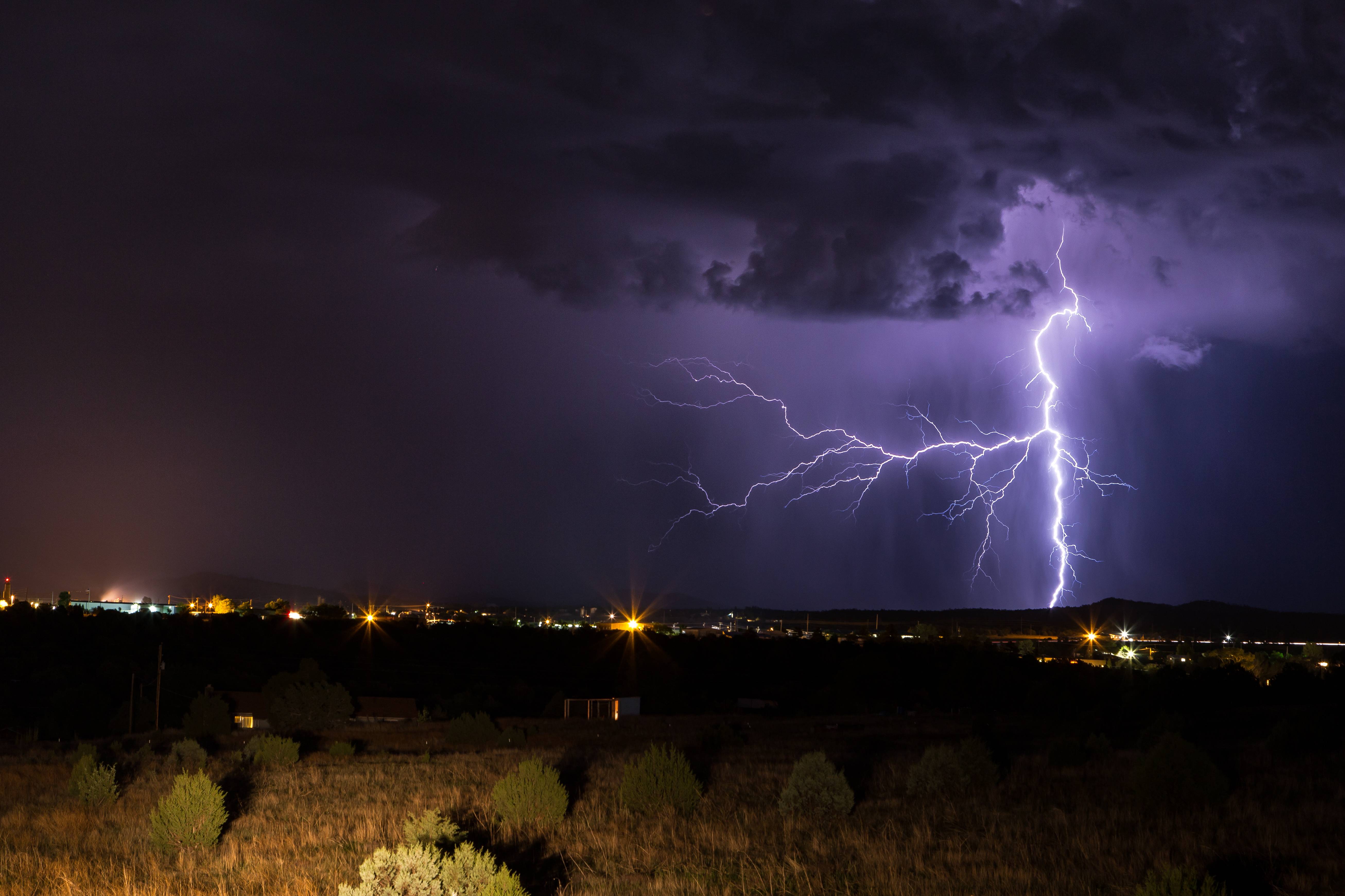 Show Low, Arizona. Lightning Strikes and Thunder Rolls. | Scrolller