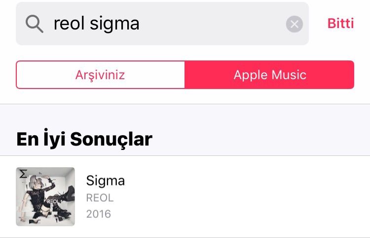 Sigma is available on Apple Music! (Photo is from Turkish Apple Music) | Scrolller