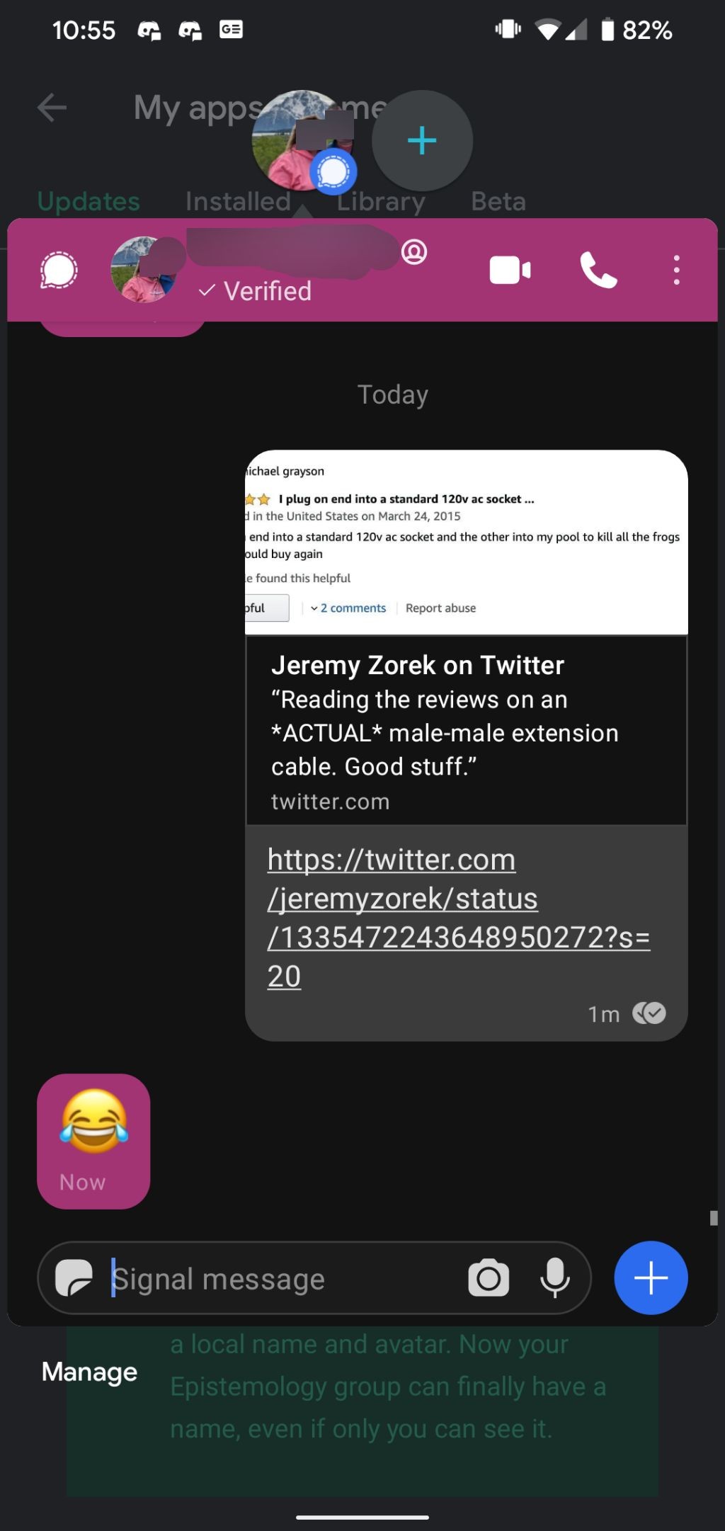 Signal now supports Android 11 Chat Bubbles | Scrolller