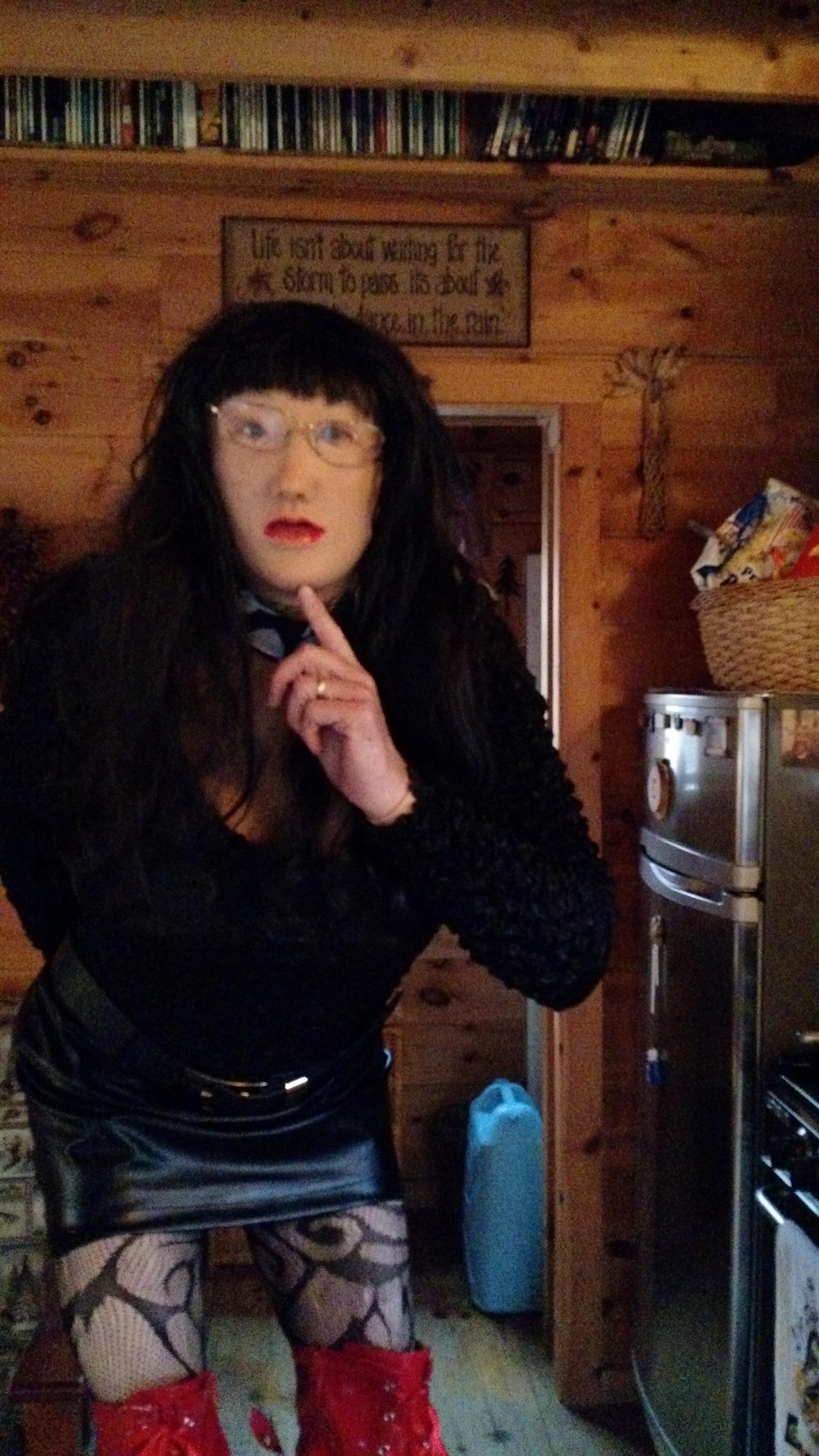 Silly little pose with Shivell mask | Scrolller