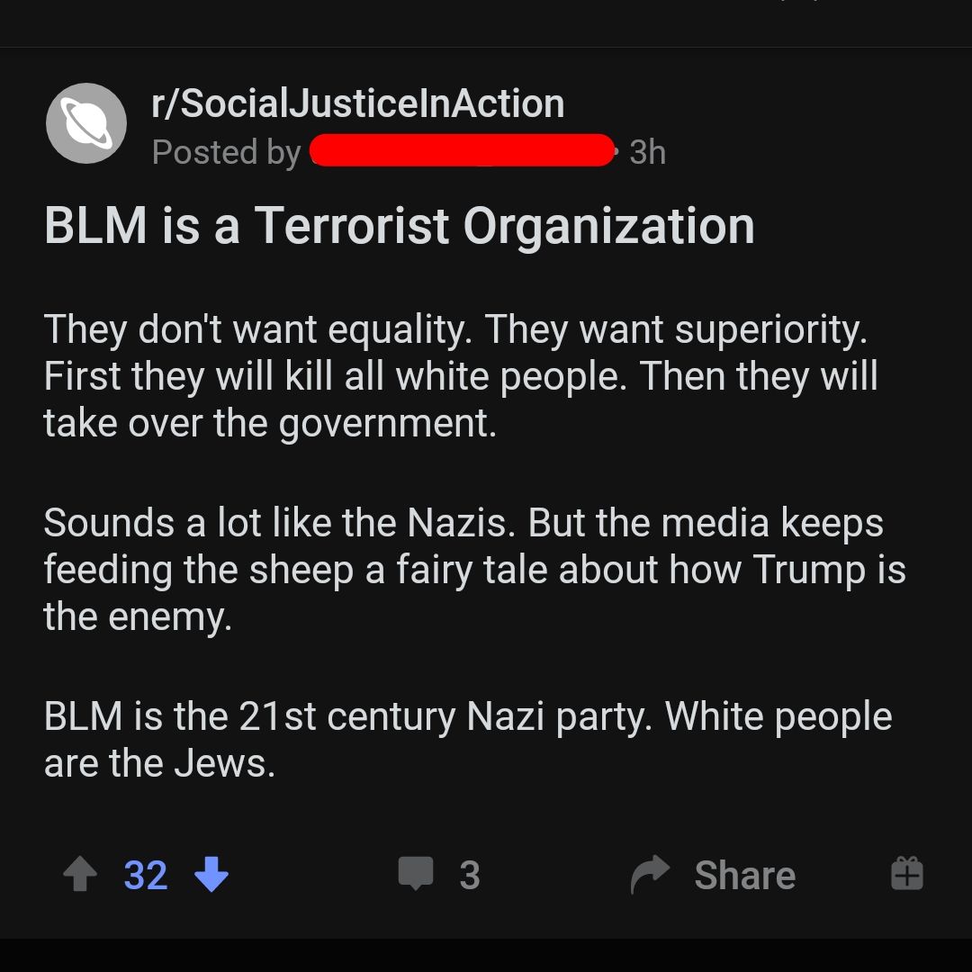 SJIA comparing BLM to the Nazi Party. | Scrolller