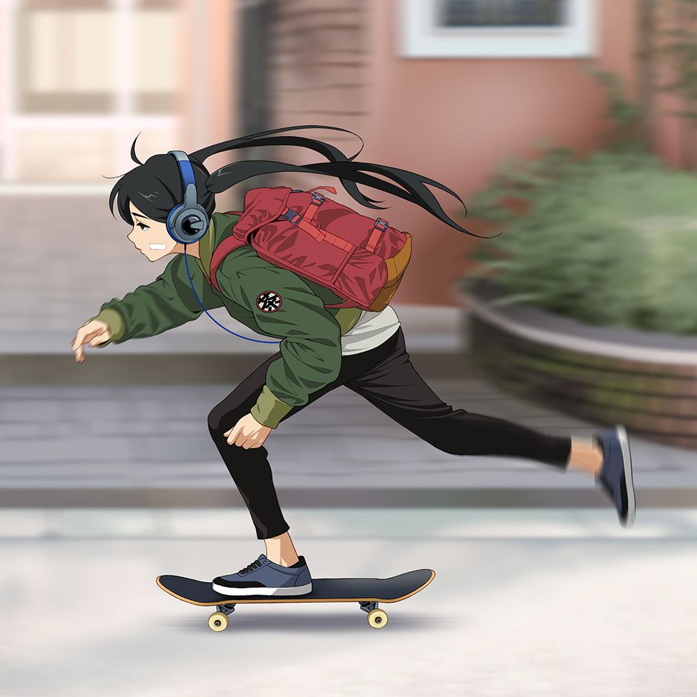 Skateboarding to school [Original] | Scrolller