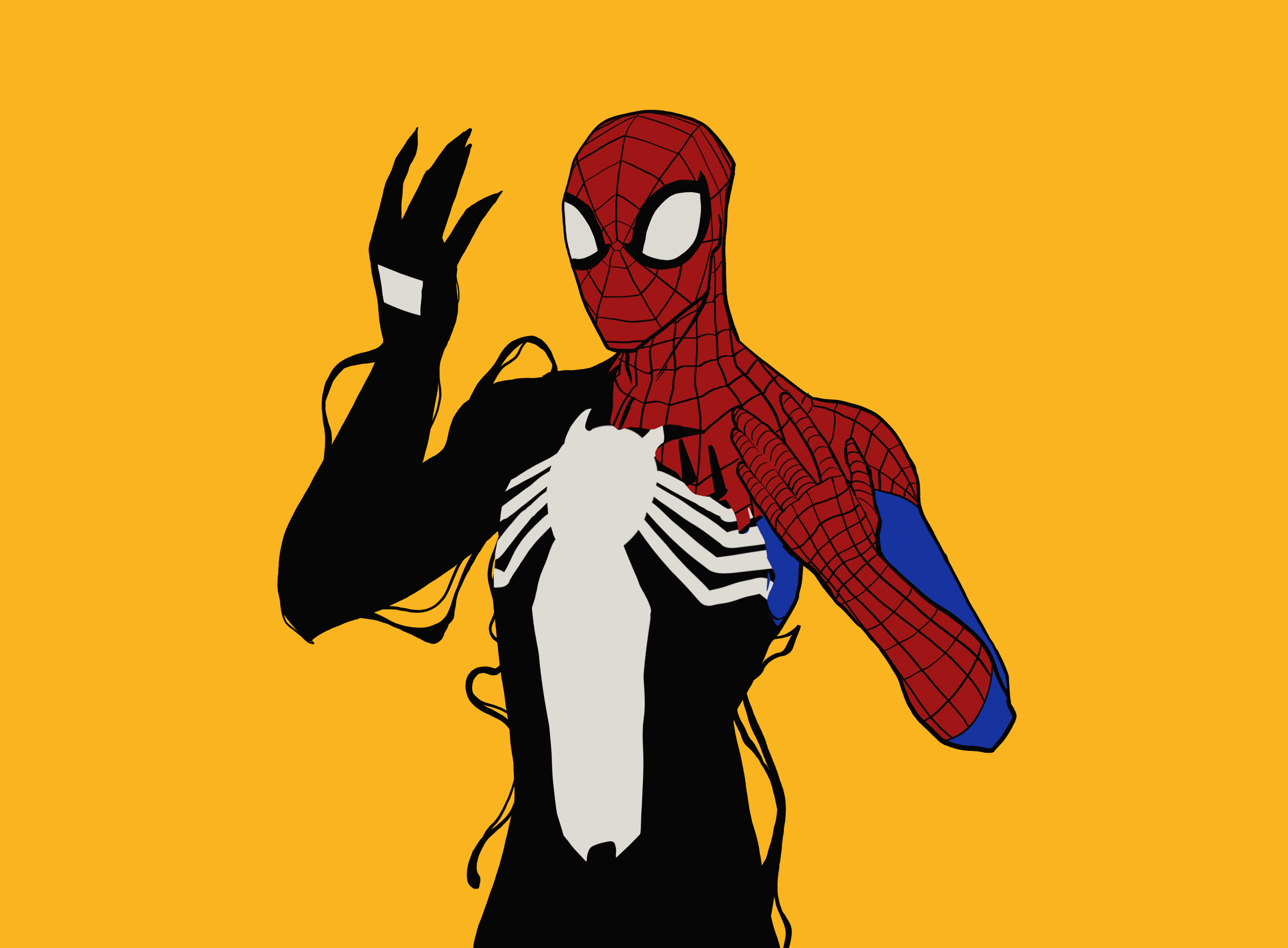 Sketch of Spidey being venomized [OC] | Scrolller