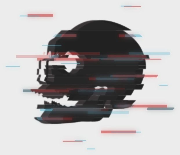 Skull with glitch effect | Scrolller
