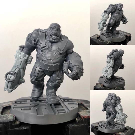 Slave Ogryn Overboss with Rock Saw Conversion | Scrolller