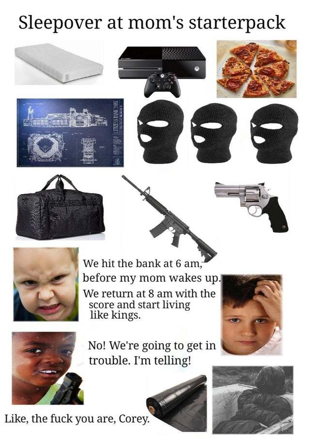 Sleepover at mom's starterpack | Scrolller