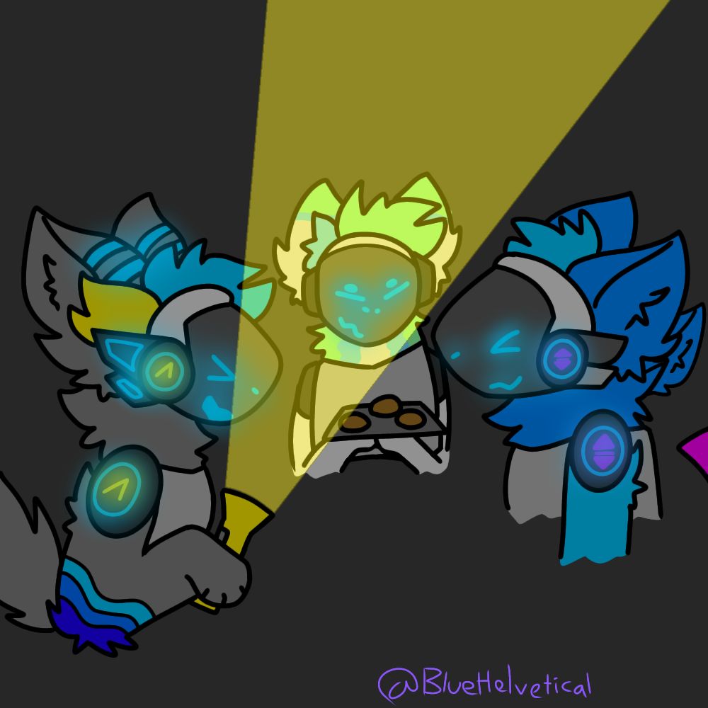 Sleepover Protogens (artwork by me) | Scrolller