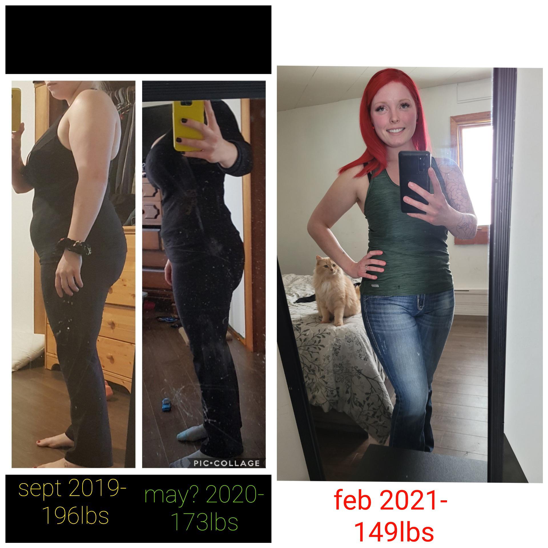 Slow progress is still progress!!!! F26 5'4 SW:196 CW: 149 GW:130lbs I've been intermittent ...