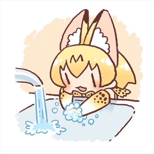 Smol Serval Has Good Hygiene and Washes Her Hands! | Scrolller