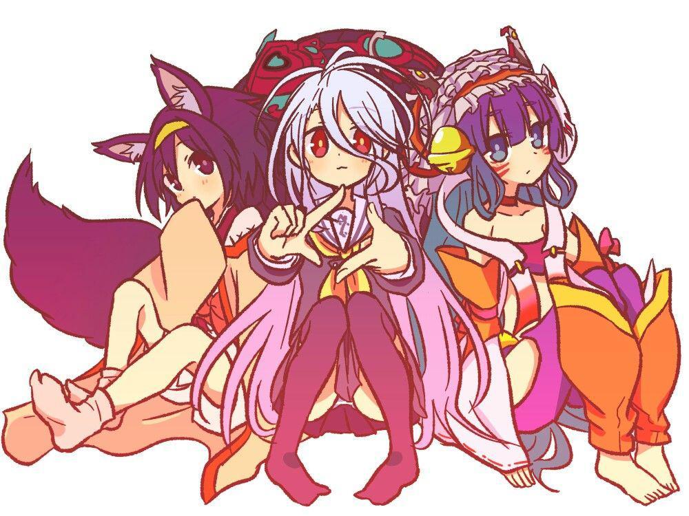 『Smol Trio, desu~』Shiro, Izuna, & Holou [Artist: ???] | Scrolller