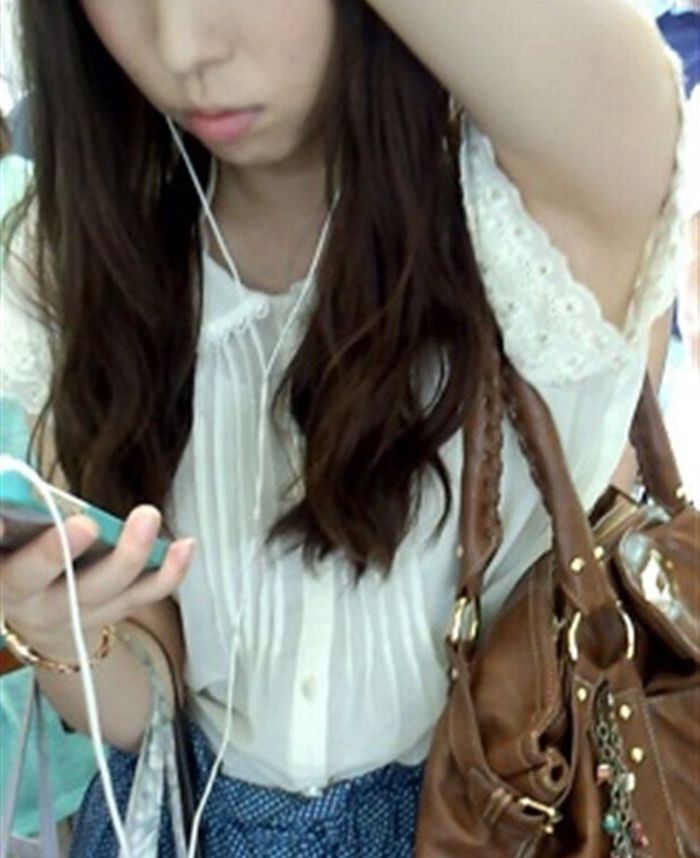 smooth japanese armpit in metro | Scrolller