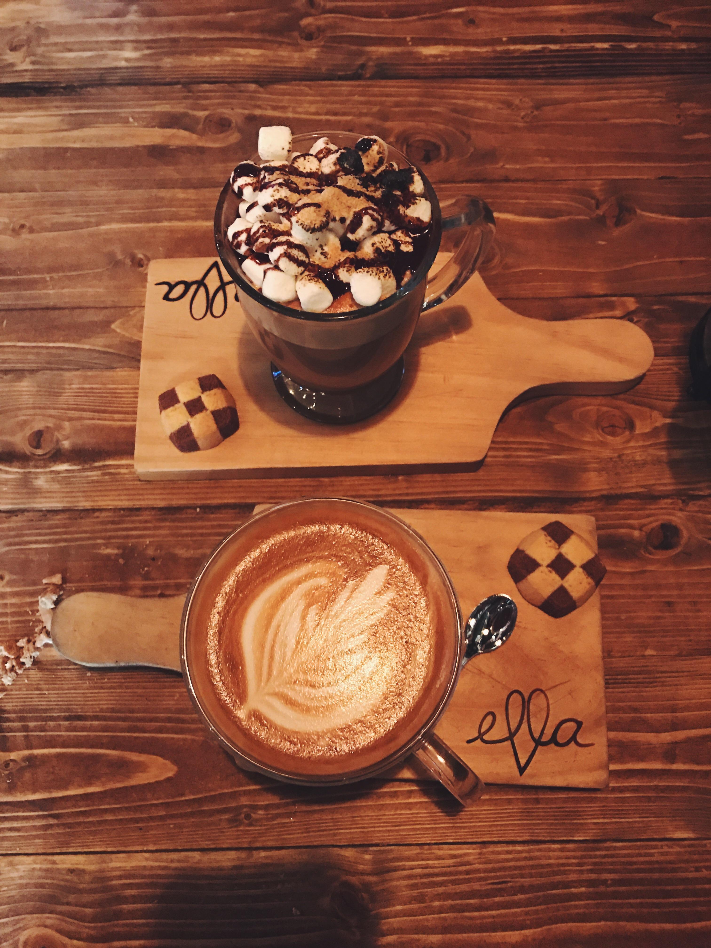 s'mores latte & hazelnut cappuccino. ☕️ | Scrolller