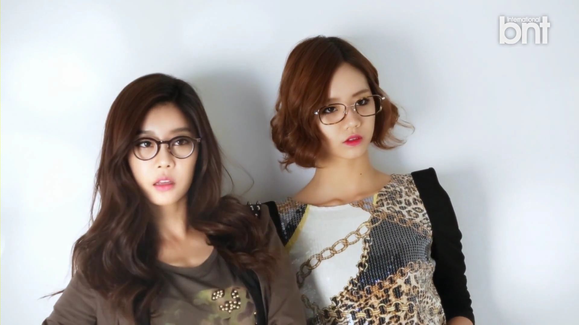 Sojin and Hyeri in a glasses photoshoot for BNT | Scrolller