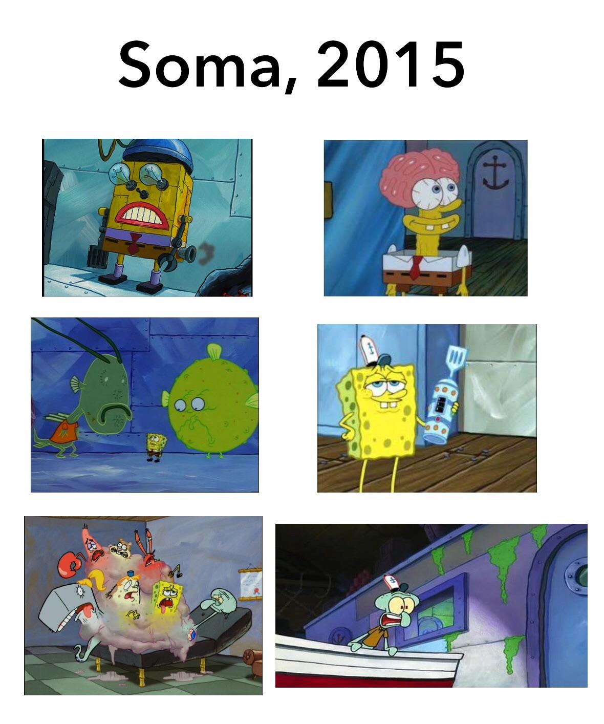 Soma portrayed by spongebob | Scrolller