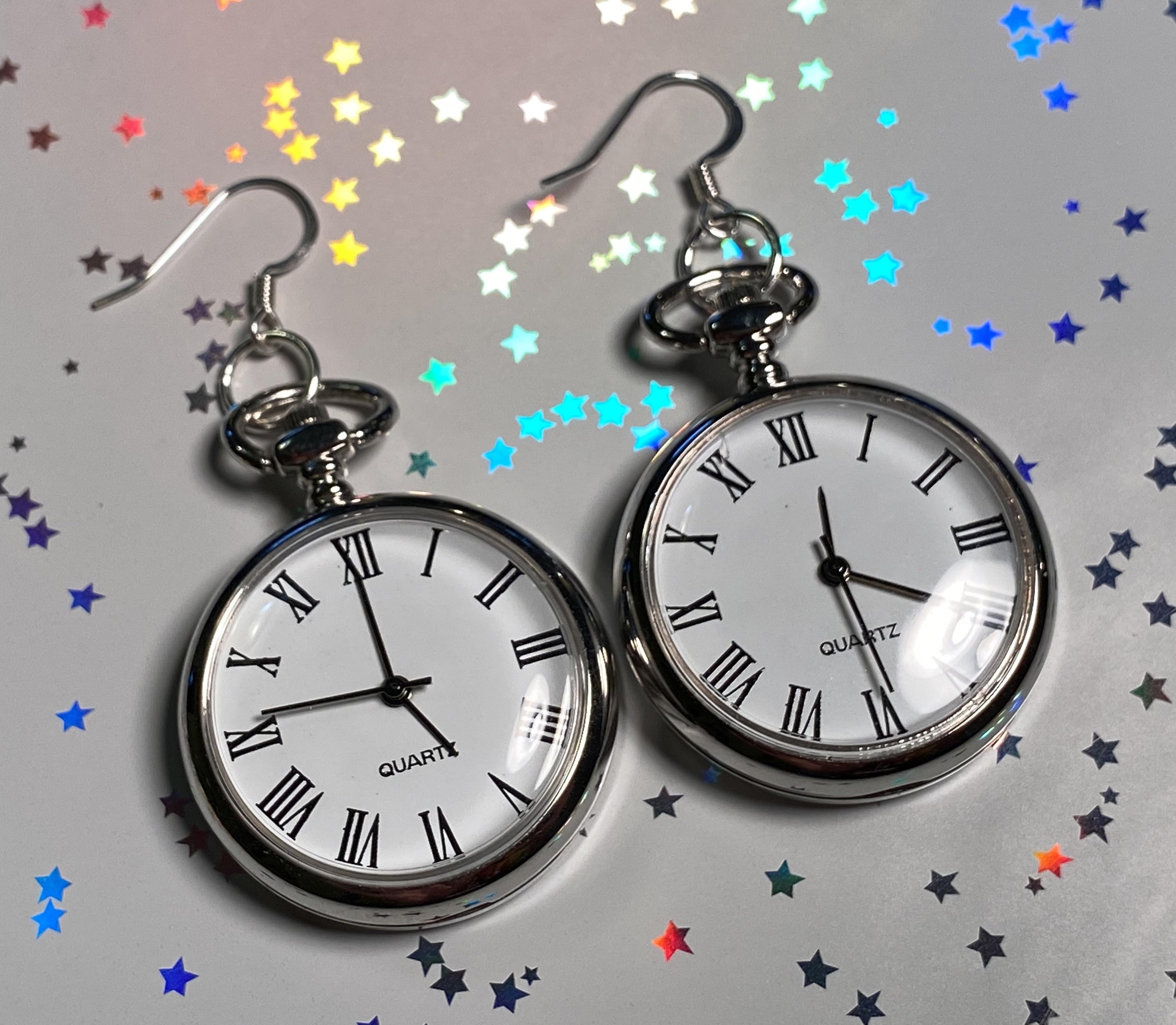 some clock earrings I made - check them out on my depop @melmuhhh | Scrolller