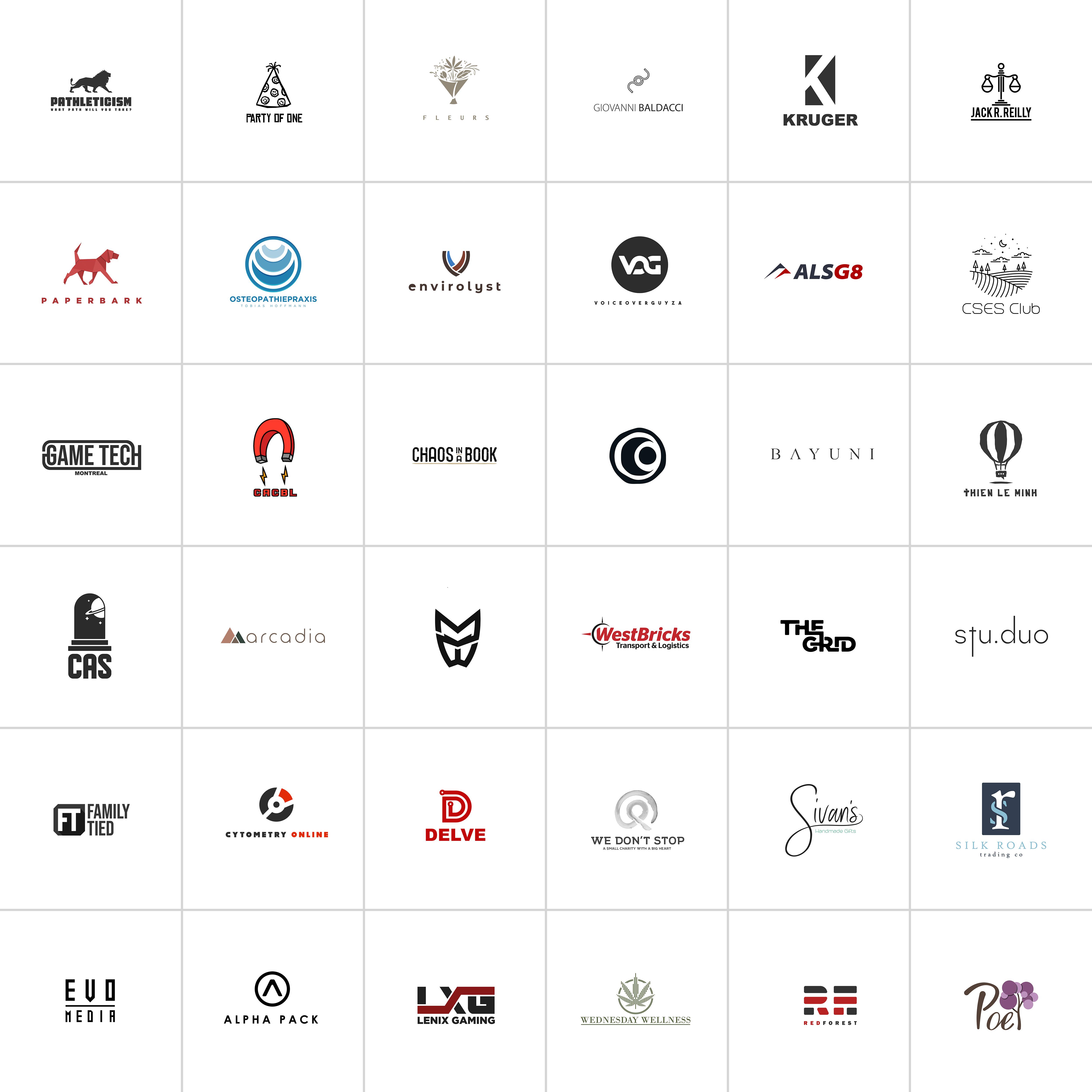 Some more of my client logos from the past few years (Zoom in for details!) | Scrolller