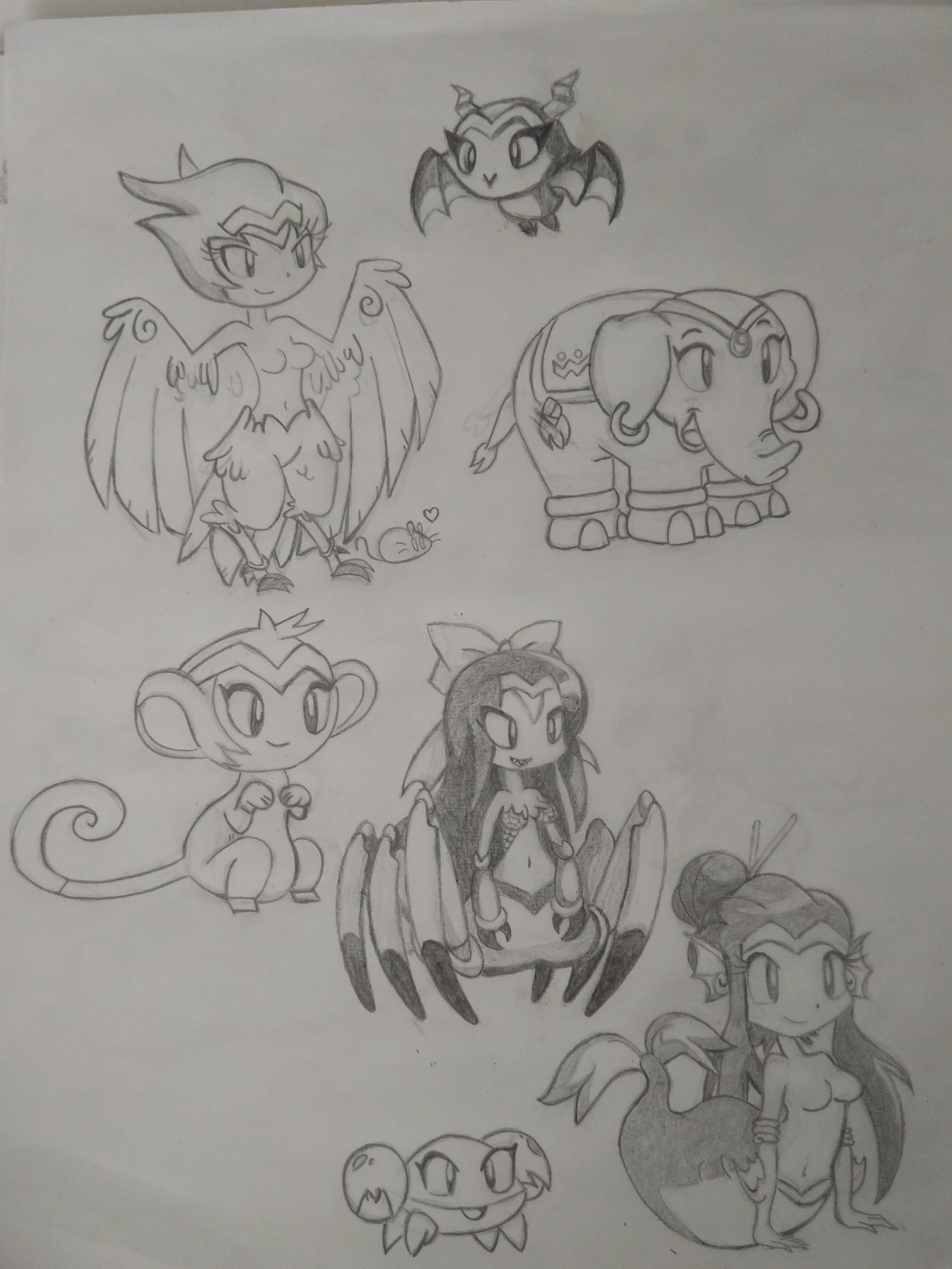 Some Shantae sketches | Scrolller