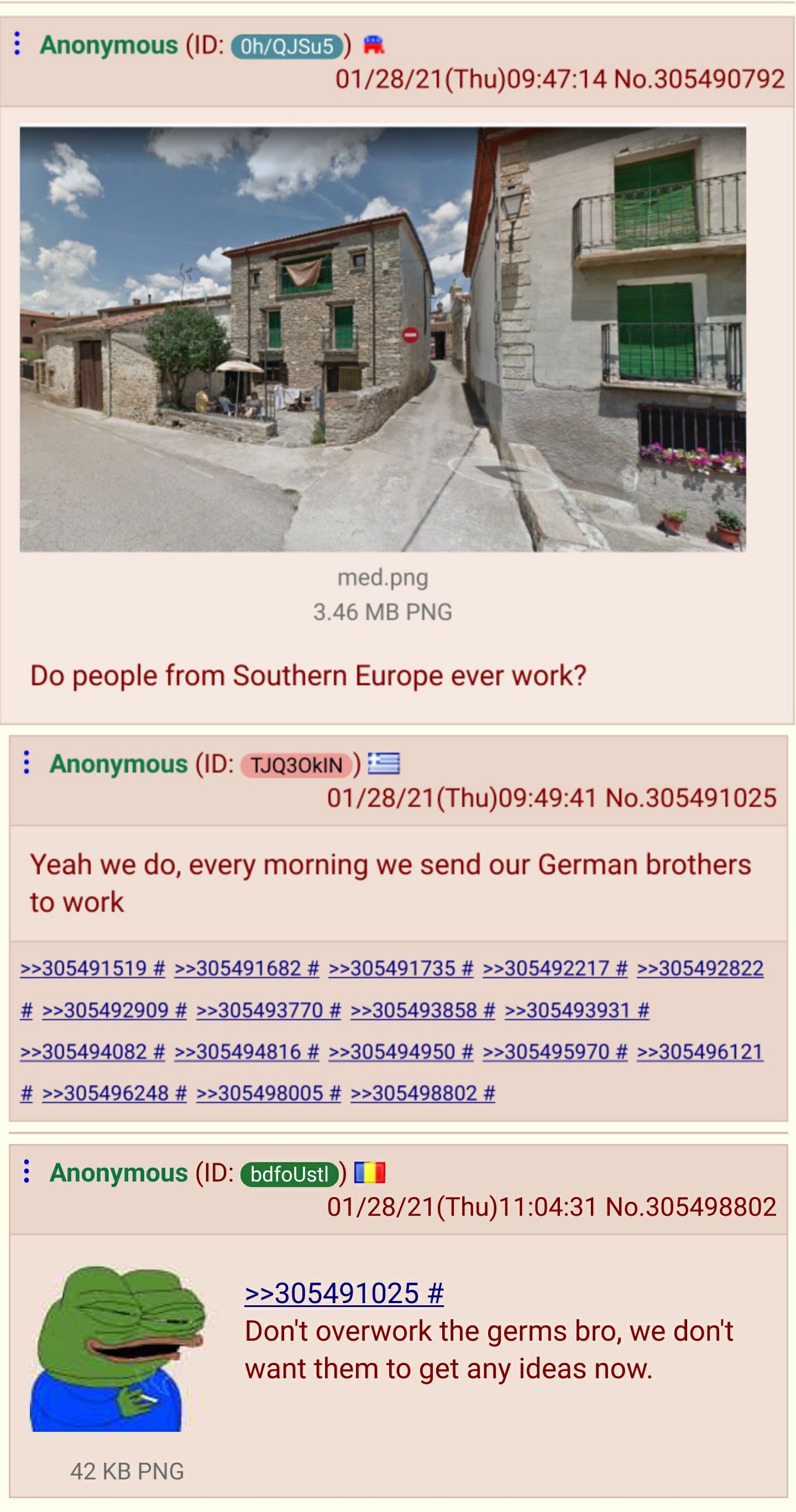 Southern EuropeAnons chill out while Germans go to work | Scrolller