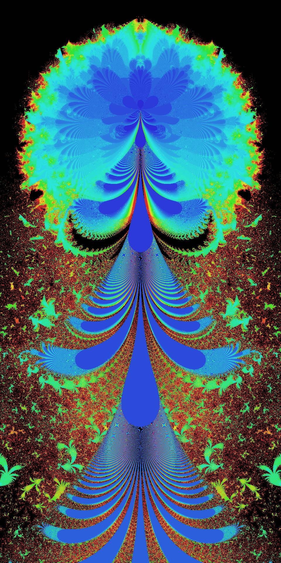 Spade shaped fractal I generated in python | Scrolller