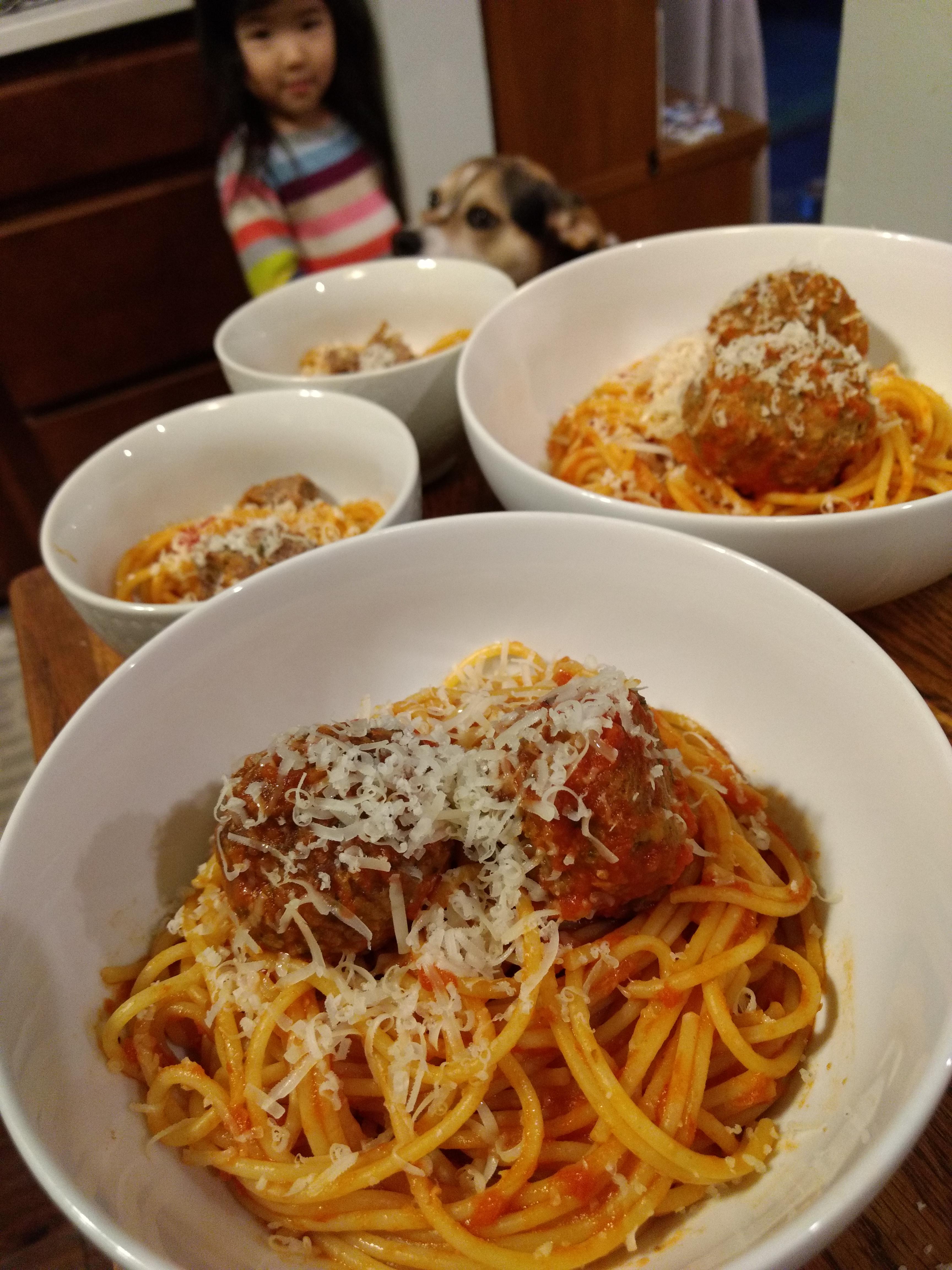 Spaghetti and ribeye meatballs | Scrolller