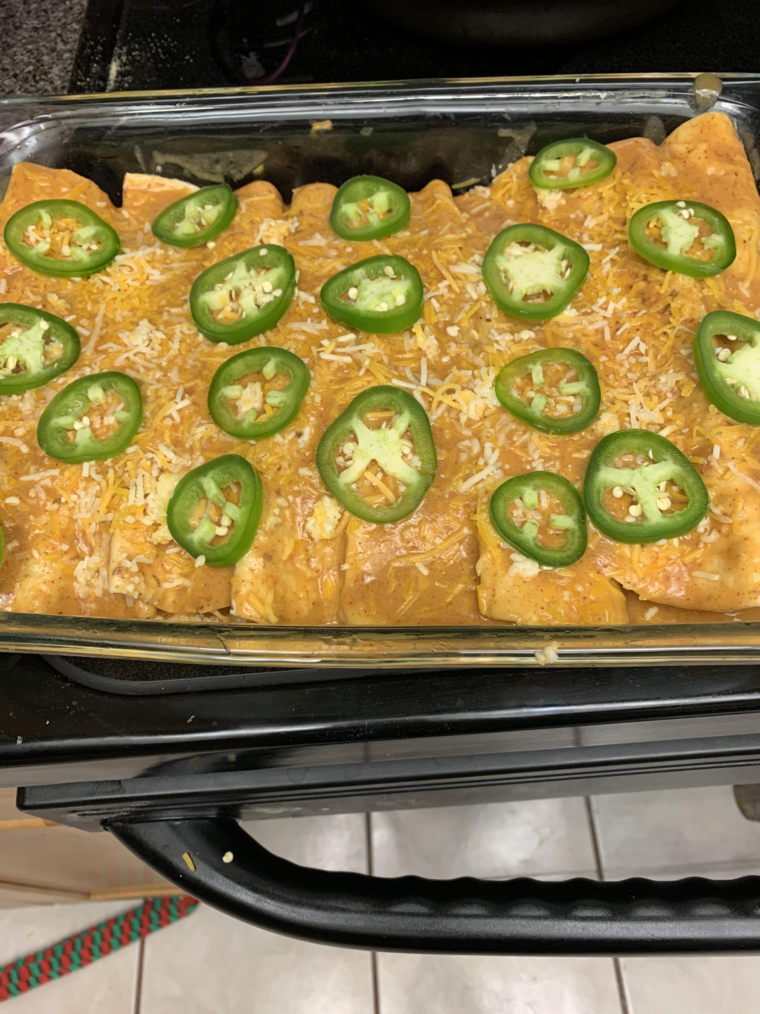 Spicy chicken homemade enchiladas | Scrolller