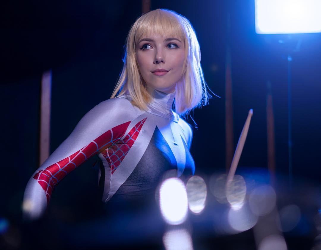 Spider Gwen Playing Drums by Helen Stifler | Scrolller