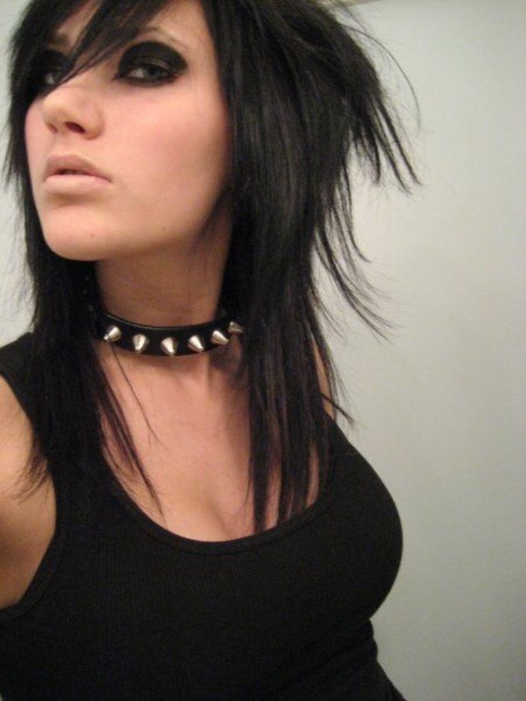 Spiked collar and black eye shadow | Scrolller