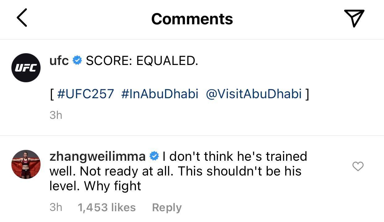 [spoiler] Zhang Weili on the main event | Scrolller