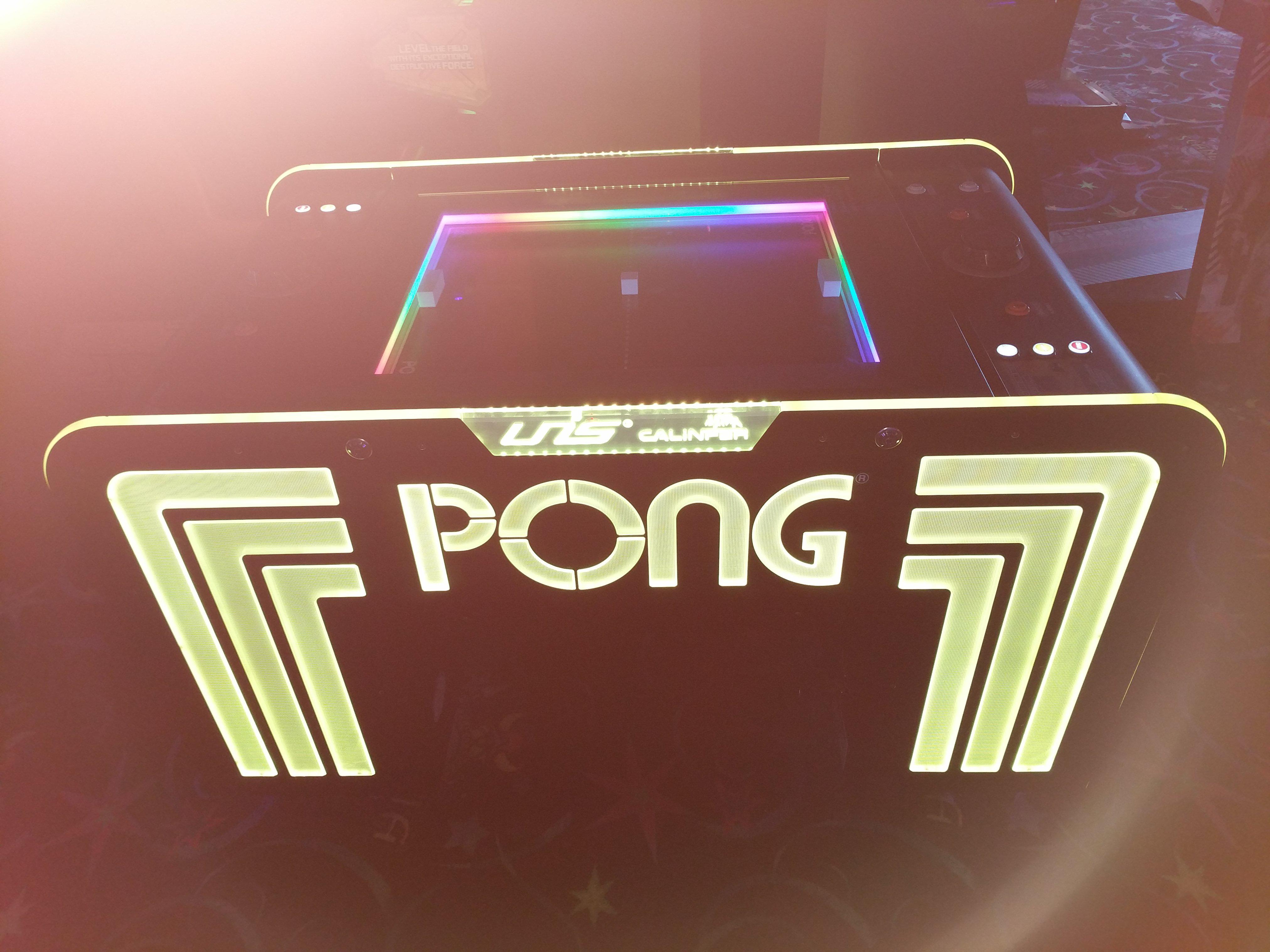 Spotted a physical pong game in the wild. It's pretty fun (but cpu is difficult)! | Scrolller