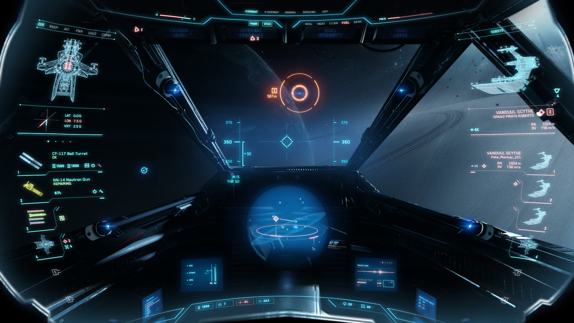 Star Citizen Cockpit Mockup with HUD | Scrolller