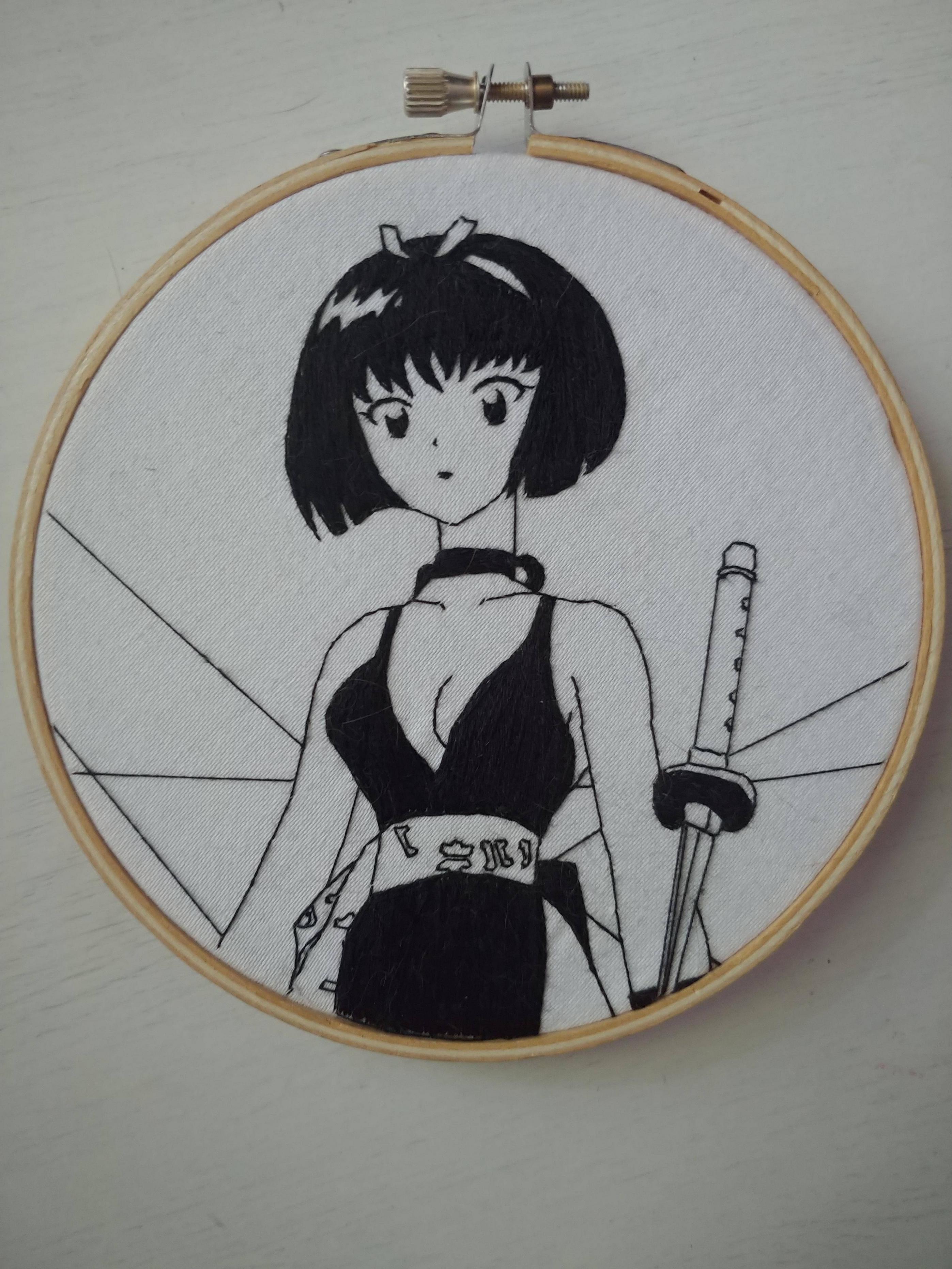 Started watching Inuyasha and got inspired to make this embroidery hoop ... Started watching Inuyasha and got inspired to make this embroidery hoop ...