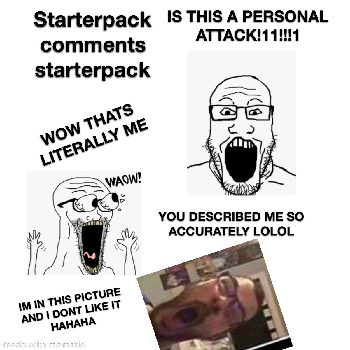 Starterpack post comments starterpack | Scrolller