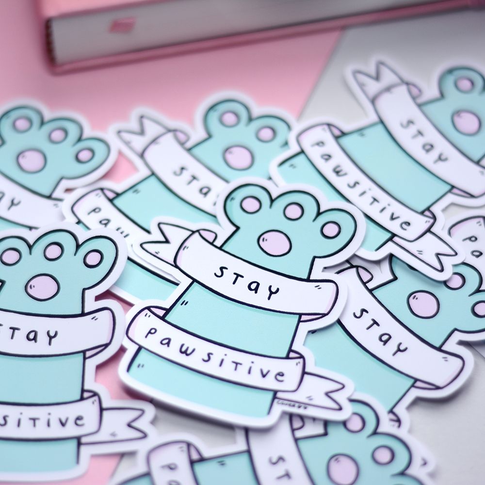 Stay Pawsitive (New sticker) | Scrolller