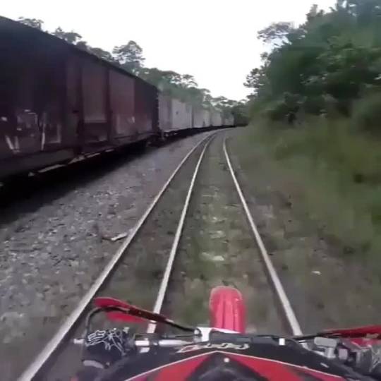 Riding on train tracks | Scrolller