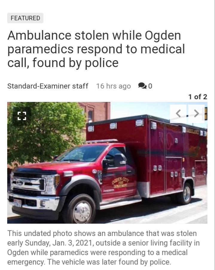 Stealing an ambulance... | Scrolller