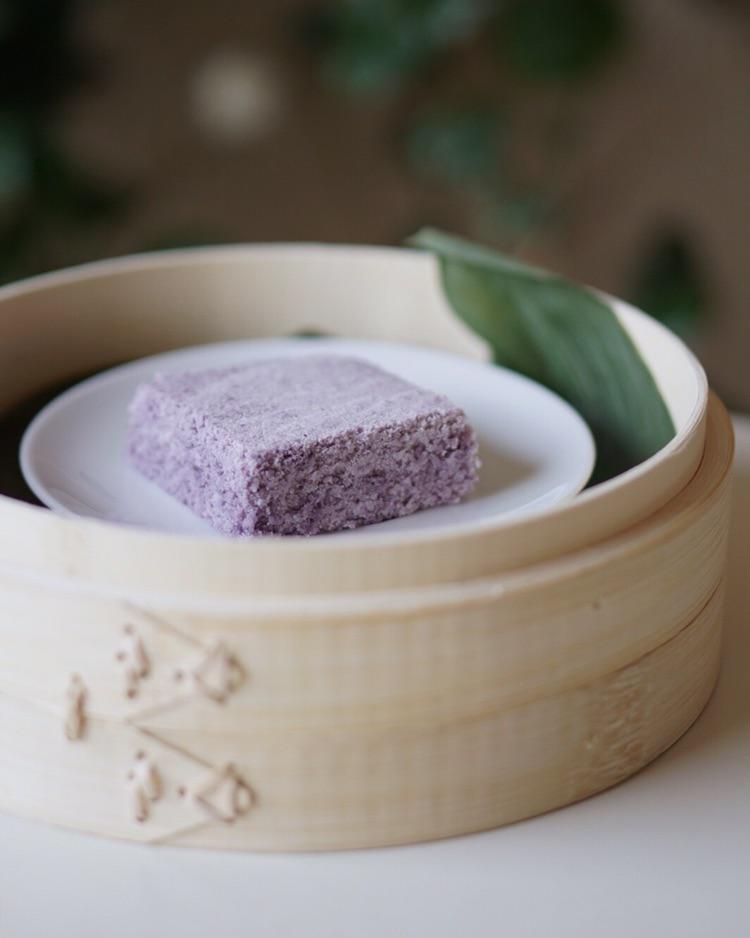 Steamed Purple Sweet Potato Rice Cake | Scrolller