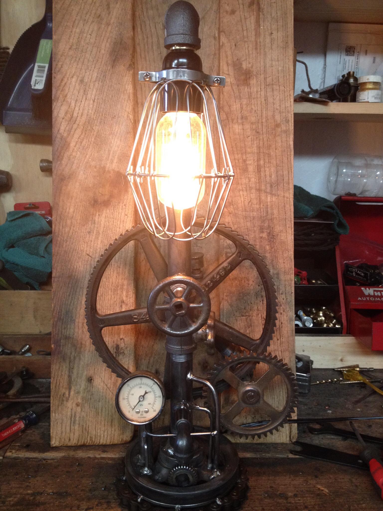 Steampunk lamp my cousin made: | Scrolller