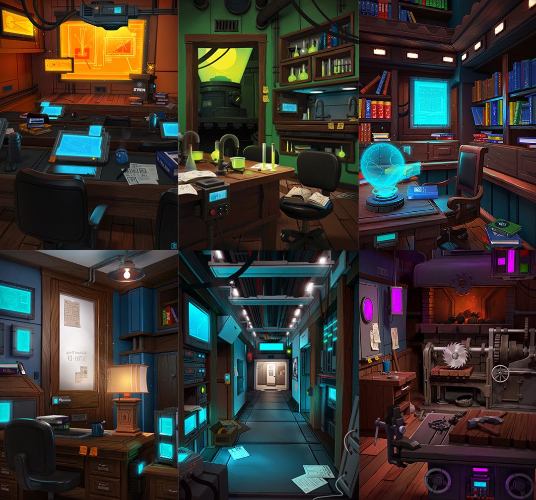 STEM Card Illustration Set by Tim Kaminski | Scrolller