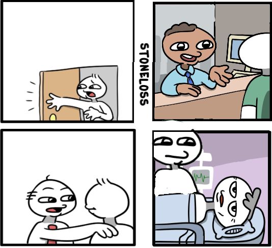 stonetoss comic panels slightly edited to look like loss) | Scrolller
